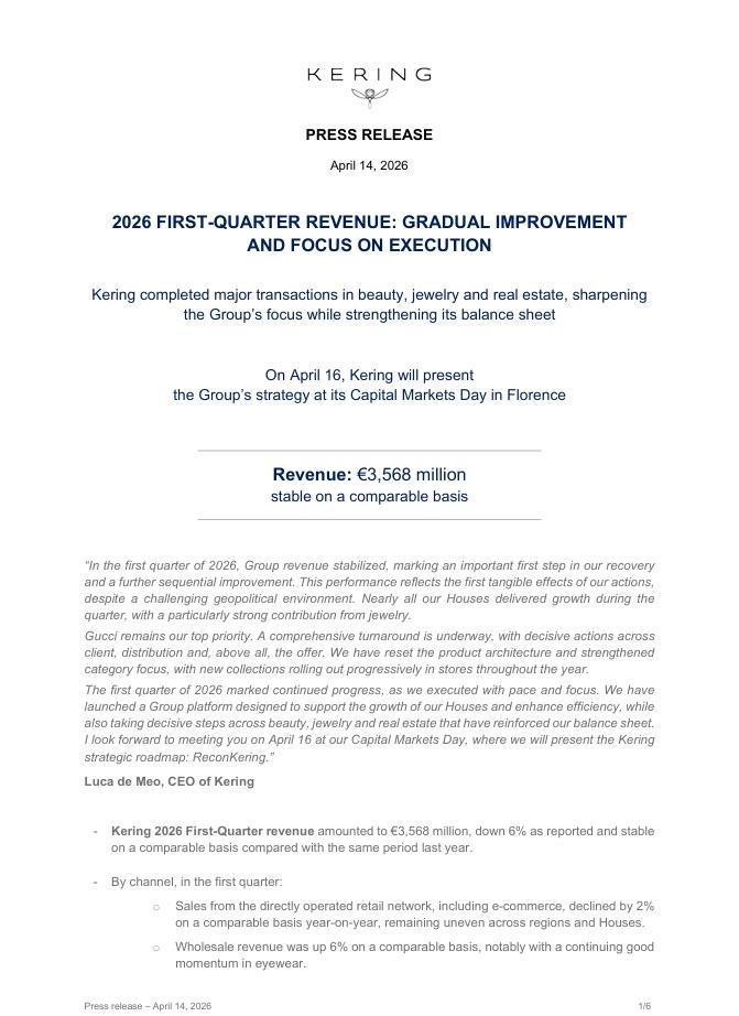 2026 first-quarter revenue: gradual improvement and focus on execution ...